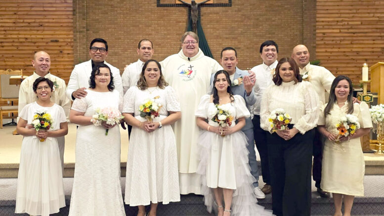 Joyful celebration at St. Patrick Parish, Saskatoon, as six couples ...